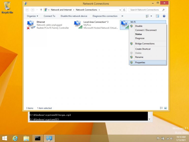 Windows 8 Network Configuration – The Small Brew Companion
