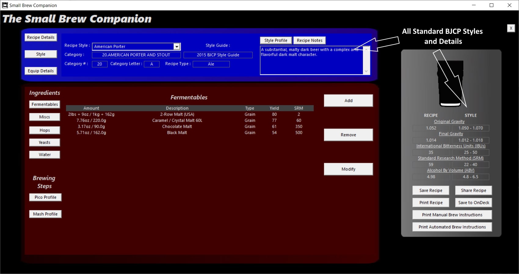 The Small Brew Companion – Making it easy to brew offline since 2020.
