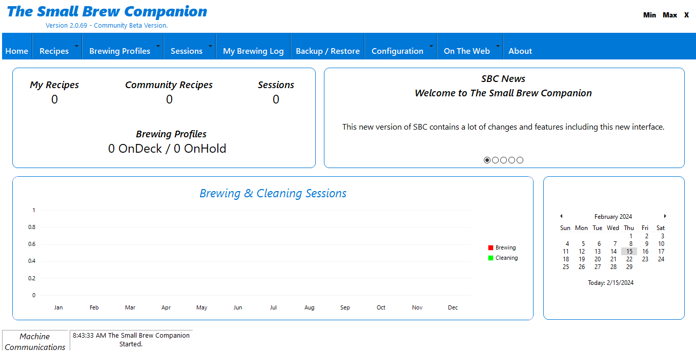 The Small Brew Companion’s Interface – The Small Brew Companion