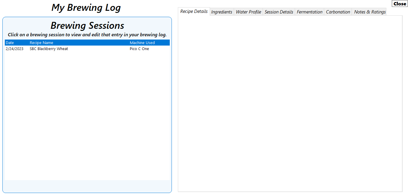 How To Use The My Brewing Log – The Small Brew Companion